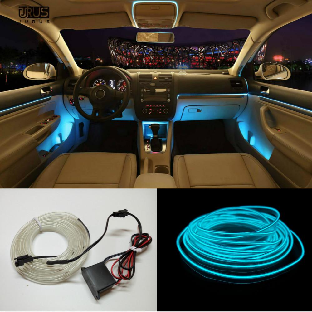 5M 10 Colors Car Styling Flexible Interior Decoration Strips Light ...