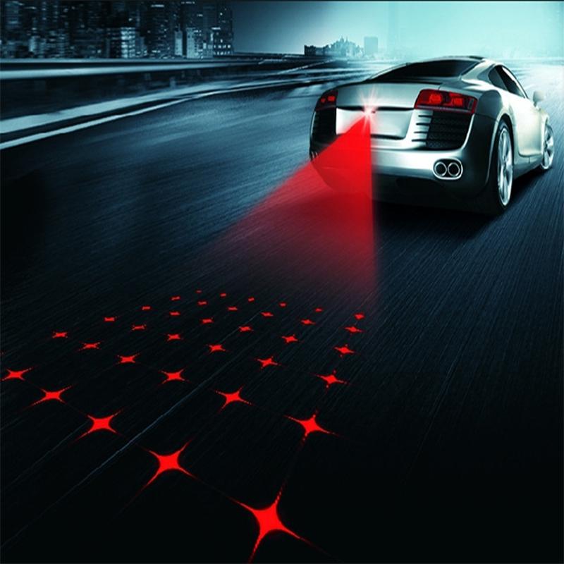 Universal LED Car Motorcycle Laser Fog Light Anti Collision Tail Lamp ...