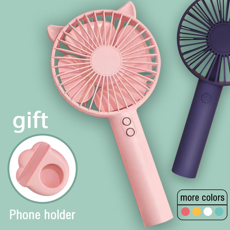 Portable Handheld USB Rechargeable Mini Fan | HalloBest