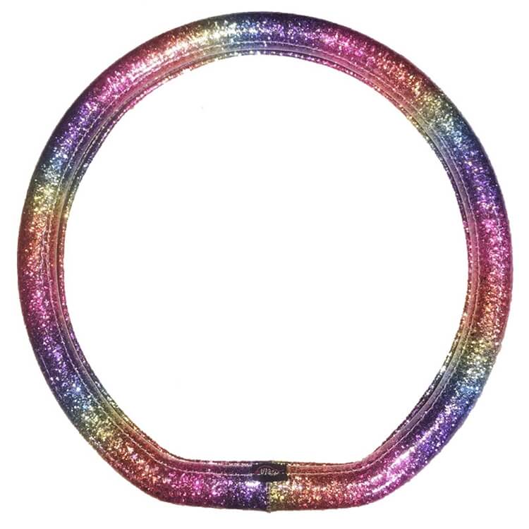 Luxury Bling Rainbow Car Steering Wheel Covers | HalloBest